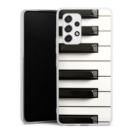 DeinDesign Galaxy A53 5G Handy Silikon H&uuml;lle Case transparent Handyh&uuml;lle Piano Music Klavier Silikon Case