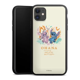 DeinDesign iPhone 11 Handy Premium Silikon H&uuml;lle Handyh&uuml;lle schwarz Case Disney Official Licensed Product Lilo & Stitch Silikon Premium Case