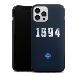 DeinDesign iPhone 13 Pro Max Handy Silikon H&uuml;lle Case schwarz Handyh&uuml;lle Karlsruher Sc Ksc Bundesliga