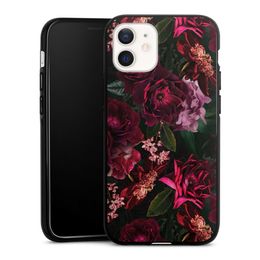 DeinDesign iPhone 12 Handy Silikon H&uuml;lle Case schwarz Handyh&uuml;lle Flowers Blossom Rose