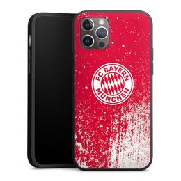 DeinDesign iPhone 12 Pro Handy Premium Silikon H&uuml;lle Handyh&uuml;lle schwarz Case Fcb Official Licensed Product Fc Bayern M&uuml;nchen Silikon Premium Case