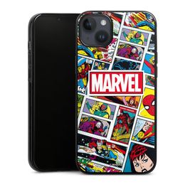 DeinDesign iPhone 14 Plus Handy Silikon H&uuml;lle Case schwarz Handyh&uuml;lle Muster Comic Marvel