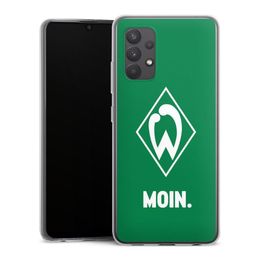 DeinDesign Galaxy A32 4G Handy Silikon H&uuml;lle Case transparent Handyh&uuml;lle Moin Official Licensed Product Sv Werder Bremen Silikon Case
