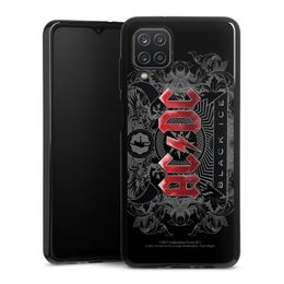 DeinDesign Galaxy A12 Handy Silikon H&uuml;lle Case schwarz Handyh&uuml;lle Black Ice Merchandise Acdc