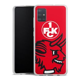 DeinDesign Galaxy A51 Handy Silikon H&uuml;lle Case transparent Handyh&uuml;lle Devil 1. Fc Kaiserslautern 1. Fck Silikon Case