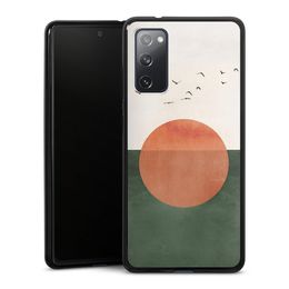 DeinDesign Galaxy S20 FE 5G Handy Silikon H&uuml;lle Case schwarz Handyh&uuml;lle Sunset Bird Sunshine
