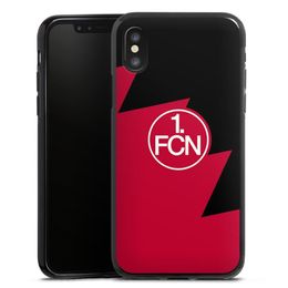 DeinDesign iPhone X Handy Silikon H&uuml;lle Case schwarz Handyh&uuml;lle 1. Fcn 1. Fc N&uuml;rnberg Merchandise