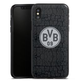 DeinDesign iPhone X Handy Silikon H&uuml;lle Case schwarz Handyh&uuml;lle Jersey Borussia Dortmund Bvb