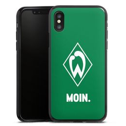 DeinDesign iPhone X Handy Silikon H&uuml;lle Case schwarz Handyh&uuml;lle Moin Official Licensed Product Sv Werder Bremen