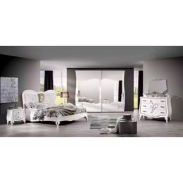 JVmoebel Schlafzimmer-Set Modern Schlafzimmer Set Bett 2x Nachttische Kleiderschrank