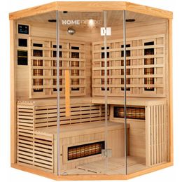 Home Deluxe - Infrarotkabine mit Vollspektrumstrahler sahara xxl - 150 x 150 cm für 4 Personen Infrarotkabine Wärmekabine Infrarotsauna Sauna