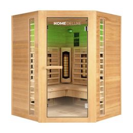 Home Deluxe - Infrarotkabine redsun deluxe xxl - 150 x 150 cm für 4 Personen Infrarotkabine Wärmekabine Infrarotsauna Sauna