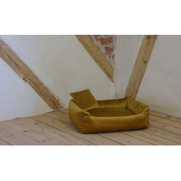 Rohrschneider Kuschelsofa Samt senf Gr.1