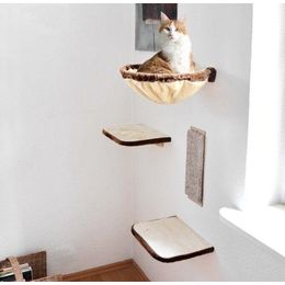 Cat Bonbon Katzen-Kletterwand, 4teilig beige/braun