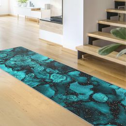 Teppich Türkise Tropfen mit Glitzer