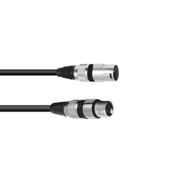 Omnitronic Kabel MC-10, 1m, schwarz,XLR m/f,symmet