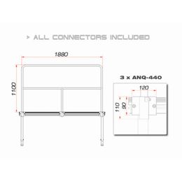 Guil TMQ-01/442 B&uuml;hnengel&auml;nder 88cm