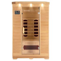 Home Deluxe - Infrarotkabine redsun m - 120 x 105 x 190 cm - für 2 Personen, 5 Keramikstrahler, Hemlocktanne i Infrarotsauna, Sauna, Wärmekabine,