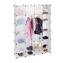 Relaxdays Kleiderschrank, 10021977_50 transparent 145,0 x 36,5 x 198,0 cm