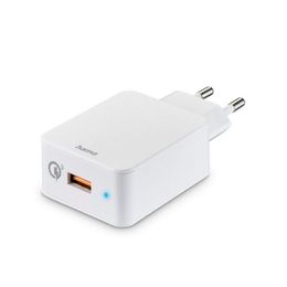 Hama Schnellladegerät "Qualcomm® Quick Charge™ 3.0", USB-A, 19,5 W, Weiß USB-Ladegerät, weiß