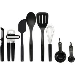 KitchenAid Küchenorganizer-Set, (Set, 15-tlg), Starter-Set für den täglichen Gebrauch, Nylon, hitzebeständig, schwarz