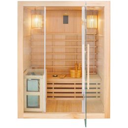Sanotechnik Sauna RIGA, BxTxH: 120 x 150 x 190 cm, für 3 Personen, beige