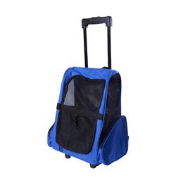 PawHut 2 in 1 Hundetasche als Trolley oder Rucksack verwendbar blau 36 x 30 x 49 cm (LxBxH)