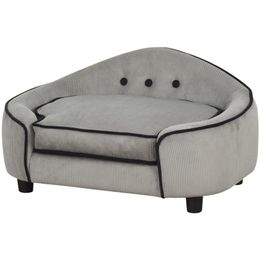 PawHut Hundesofa grau 66,5 x 45 x 35,5 cm (BxTxH)