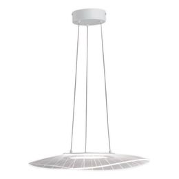 Fabas Luce LED-Hängeleuchte Vela, weiß, oval, 59 cm x 43 cm