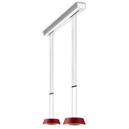 OLIGO Glance LED-Pendellampe zweiflammig rot matt