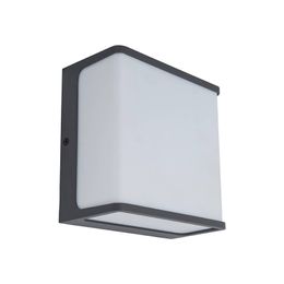 Lutec LED-Außenwandleuchte Doblo, Rechteck, 15cm, 4.000K