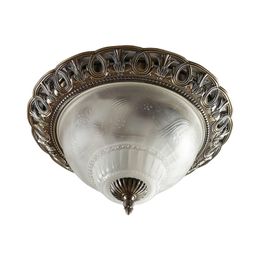LINDBY Klassische Deckenlampe Anni, Glasschirm geätzt