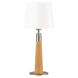 HerzBlut Conico Tischlampe weiß, Eiche geölt, 58cm