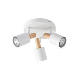 LINDBY Junes LED-Deckenspot, dreiflammig, weiß