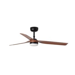 Faro Barcelona Deckenventilator Punt M, DC, schwarz/Holz dunkel