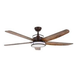 Beacon Lighting Deckenventilator Louisville LED-Leuchte bronze/Koa