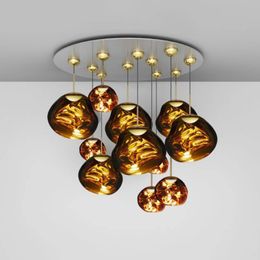 Tom Dixon Melt Mega Pendellampe 11fl gold