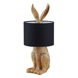 LINDBY Lorentina Stoff-Tischlampe, Hase, gold