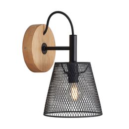 Briloner Wood & Style 2077 Wandlampe mit Streckmetallschim