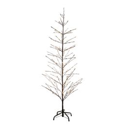 Sirius LED-Baum Isaac Höhe 210cm braun, weiß verschneit