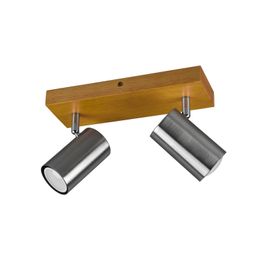 Trio Lighting Deckenstrahler Marley, nickel matt, 2-flammig