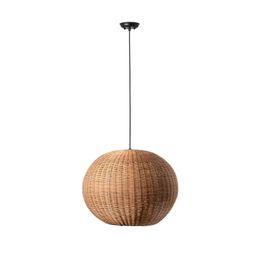 Faro Barcelona Hängeleuchte Haka mit Rattanschirm, Ø 53 cm