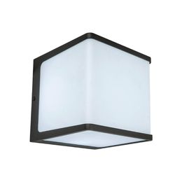 Lutec LED-Außenwandleuchte Doblo, Würfel, 15 cm, 4.000 K