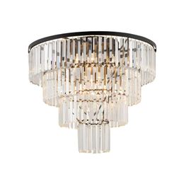 Euluna Nowodvorski Lighting Deckenleuchte Cristal, transparent/schwarz, Ø 71cm