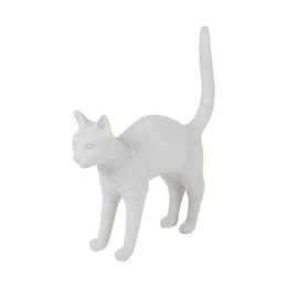 Seletti LED-Deko-Tischleuchte Jobby The Cat, weiß