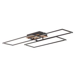 Briloner LED-Deckenlampe Frame, Fernbedienung, CCT, schwarz