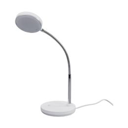 LINDBY Weiße LED-Schreibtischlampe Milow