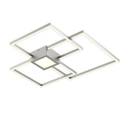 LINDBY Duetto LED-Deckenlampe nickel 38 W