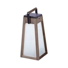 Les Jardins LED-Solarlaterne Tecka, Teakholz Duratec grau 39cm