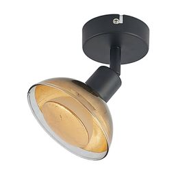 LINDBY Erin LED-Wandstrahler schwarz/gold, adaptiv